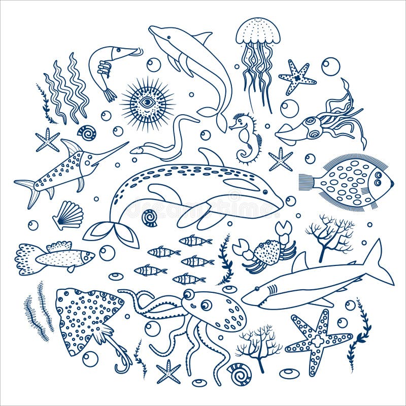 Fish Outline Stock Illustrations – 148,861 Fish Outline Stock ...