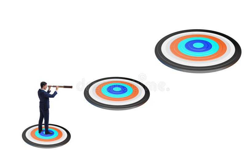 Concept of Setting and Achieving Business Objectives Stock Image ...