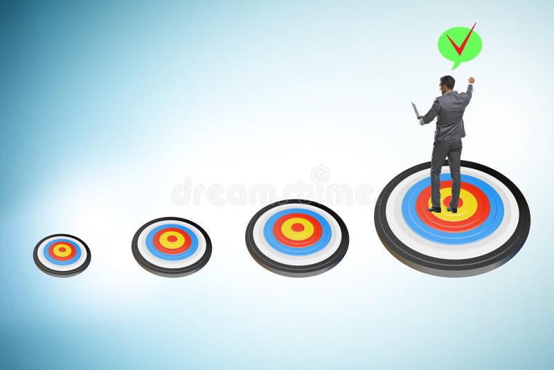 Concept of Setting and Achieving Business Objectives Stock Photo ...