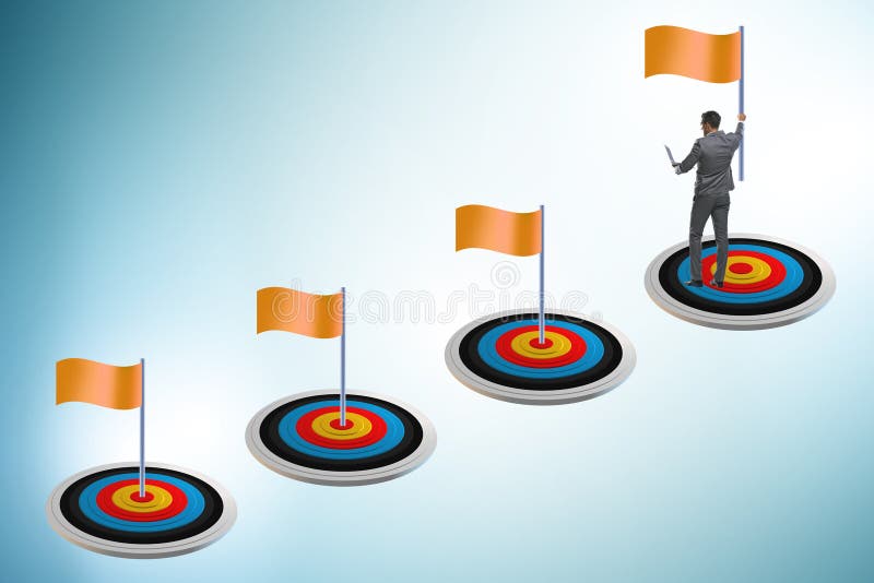 Concept of Setting and Achieving Business Objectives Stock Photo ...