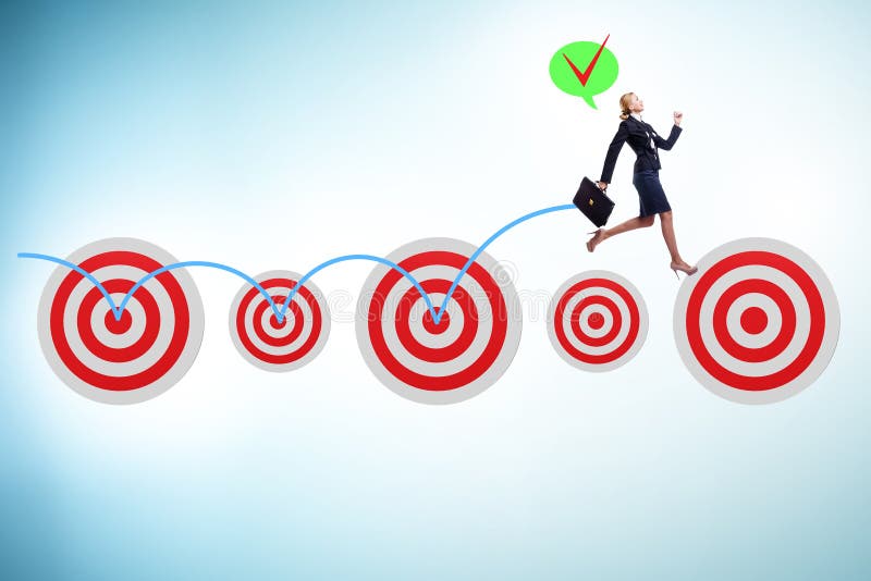 Concept of Setting and Achieving Business Objectives Stock Image ...