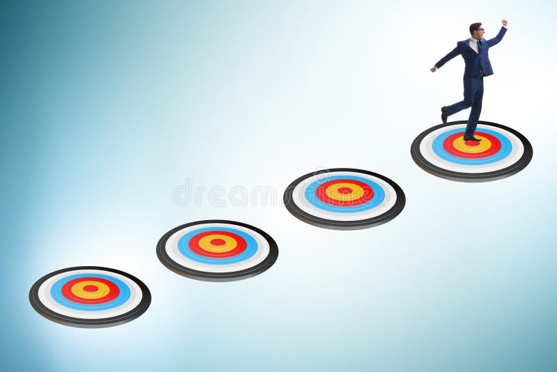 Concept of Setting and Achieving Business Objectives Stock Image ...