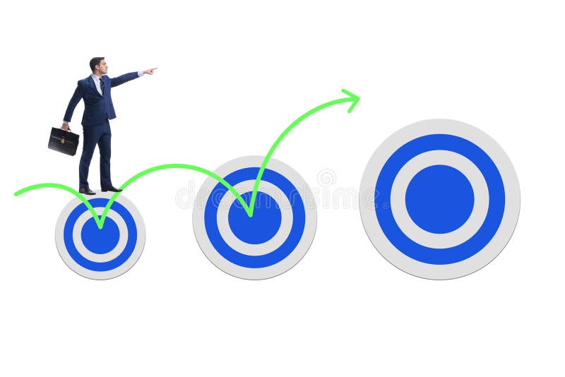 Concept of Setting and Achieving Business Objectives Stock Image ...