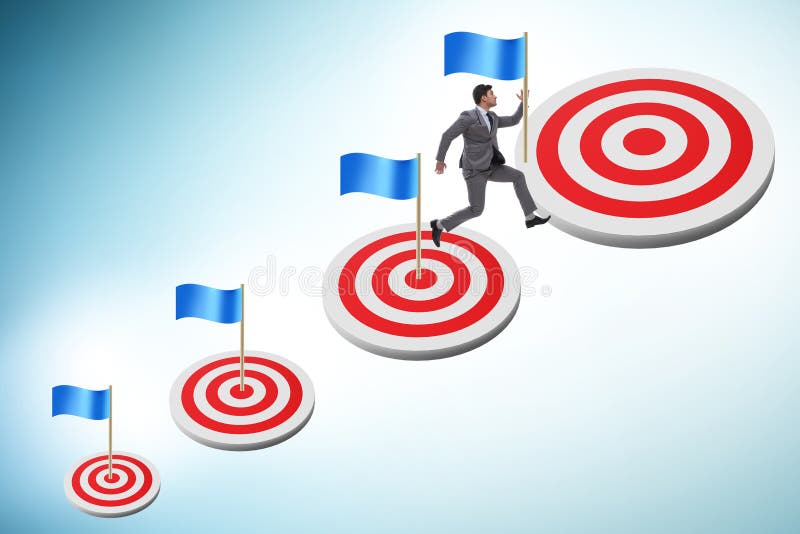 Concept of Setting and Achieving Business Objectives Stock Image ...
