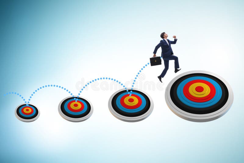 Concept of Setting and Achieving Business Objectives Stock Image ...