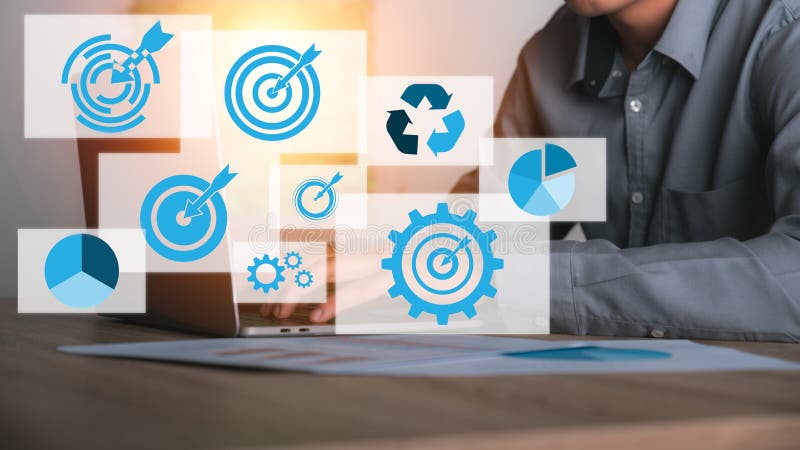 Concept of Setting Goals for Growth for the Future Stock Image - Image ...