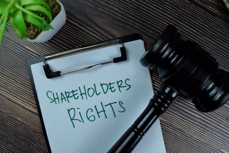 Shareholders Rights are Shown on the Photo Using the Text Stock Photo ...