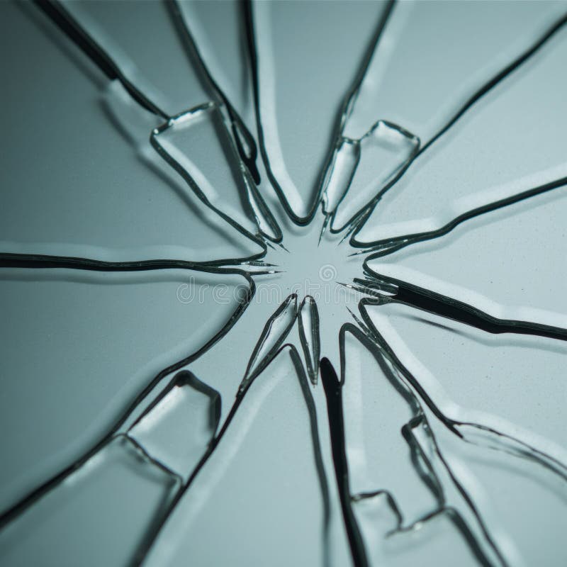 Shatter Patterns on Broken Glass Stock Illustration - Illustration of ...
