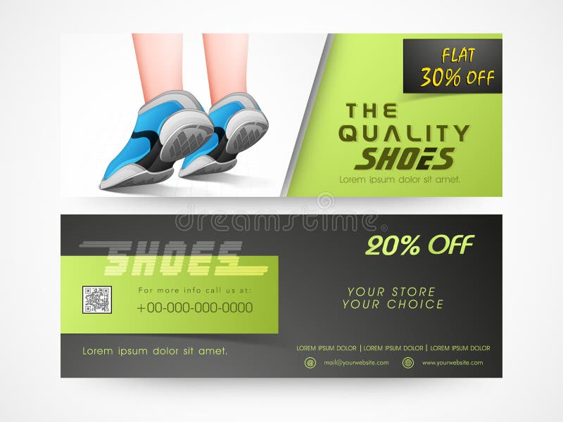 Concept of Shoe Sale Header or Banner. Stock Illustration ...