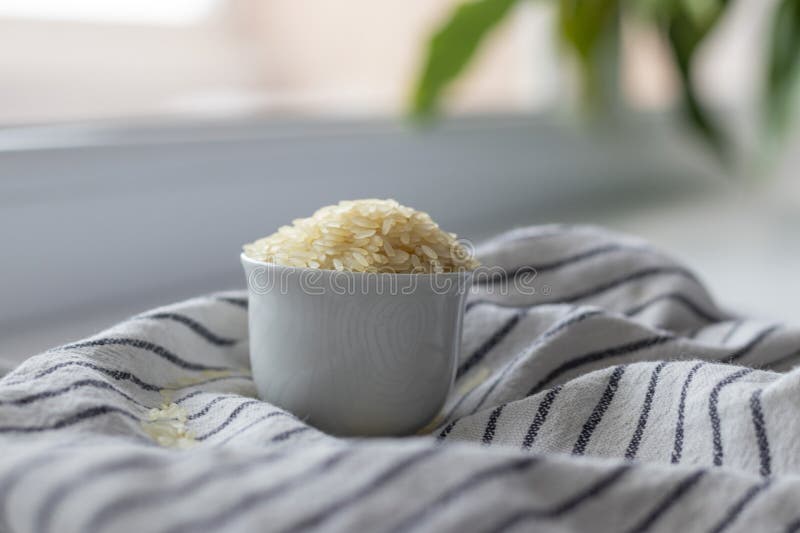 Concept Shot of the Bawl with White Rice. Food Stock Photo - Image of ...