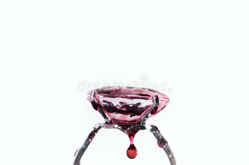 Concept Shot of a Bleeding Diamond Ring Stock Illustration ...