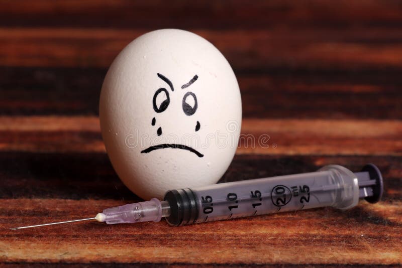 Injection stock photo. Image of needle, expression, suffering - 129607138