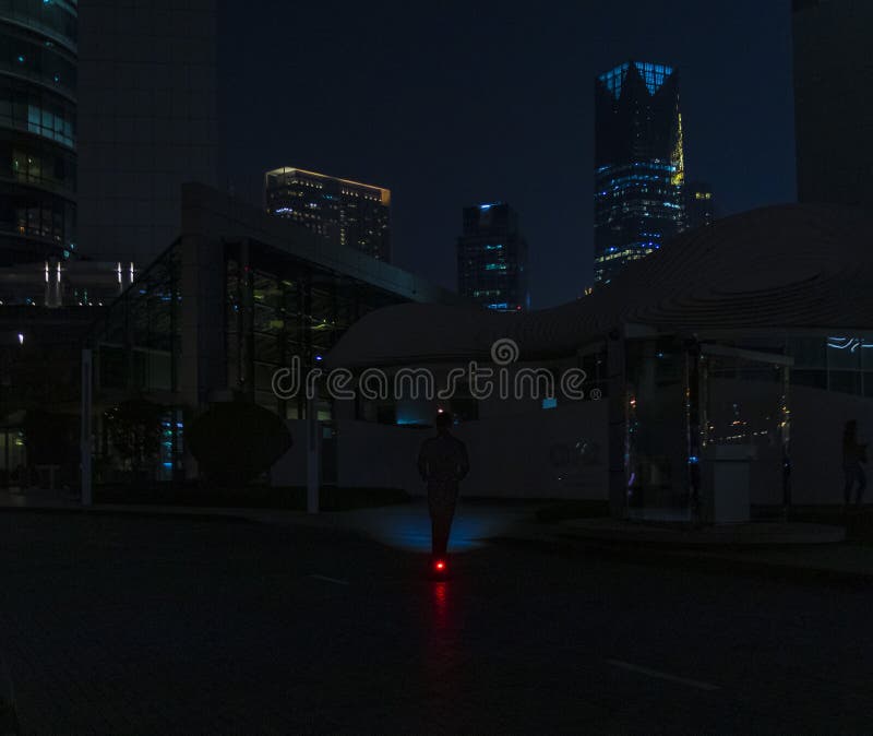 Concept Shot of a Night City. Urban Stock Photo - Image of night, neon ...