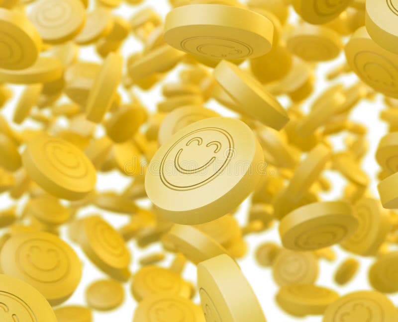 Happy Pills Falling stock illustration. Illustration of medicine ...