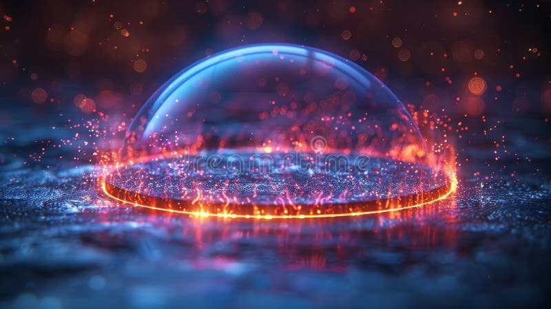 This Concept Shows a Force Shield from Air Flow, with the Dome Barrier ...