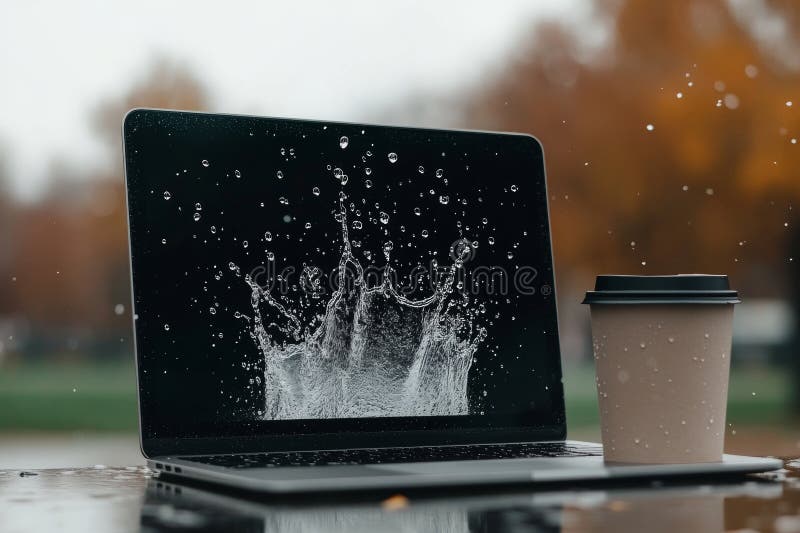 This Concept Shows a Splash of Water Bursting from the Screen of a ...