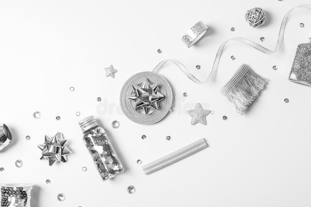 Concept of Silver, Different Silver Textures and Items Stock Image ...
