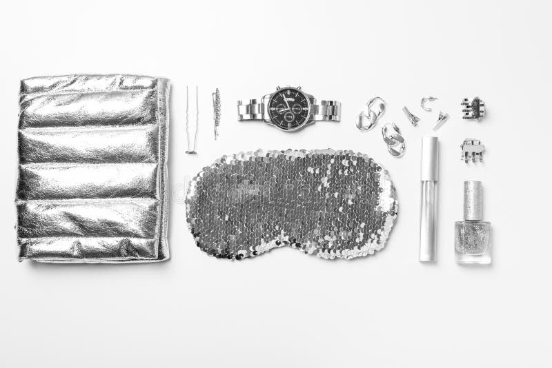 Concept of Silver, Different Silver Textures and Items Stock Photo ...