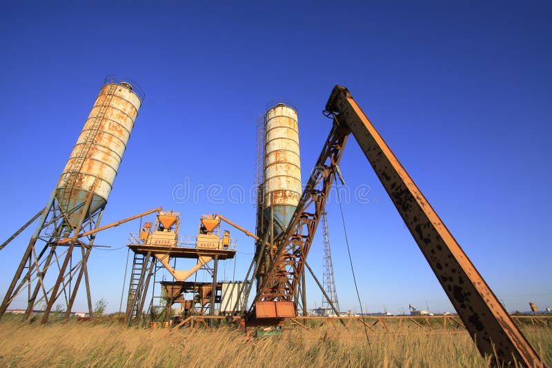 Concept of on-site Construction Facility. Stock Photo - Image of heavy ...