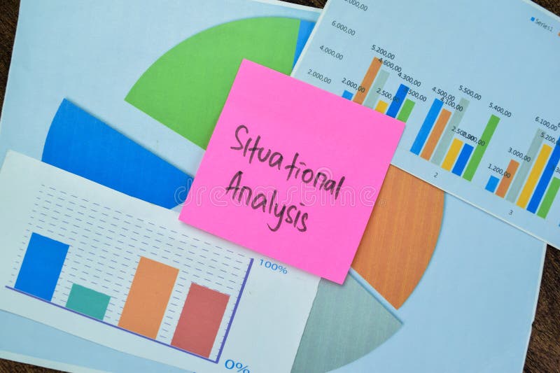 Situational Analysis is Shown Using the Text and Magnifying Glass Stock ... Situational Analysis is Shown Using the Text and Magnifying Glass Stock ...