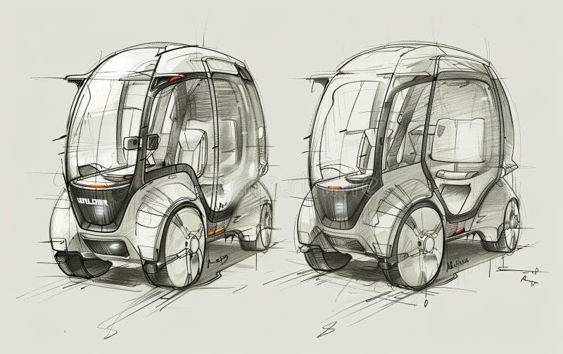 A Concept Sketch of a Modular Autonomous Vehicle Transforming into ...