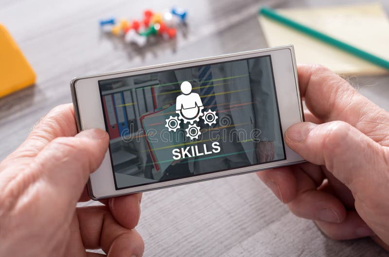 Concept of skills stock photo. Image of knowledge, phone - 235025354