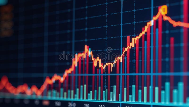 Sleek Stock Market Graph with Bold Colors Indicating Continuous Growth ... Sleek Stock Market Graph with Bold Colors Indicating Continuous Growth ...