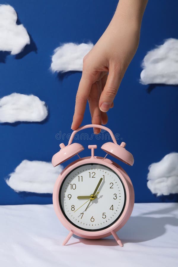 Concept of Sleep and Wake Up with Alarm Clock Stock Image - Image of ...