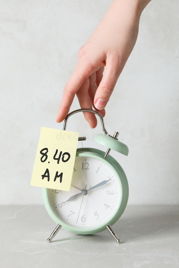 Concept of Sleep and Wake Up with Alarm Clock Stock Photo - Image of ...