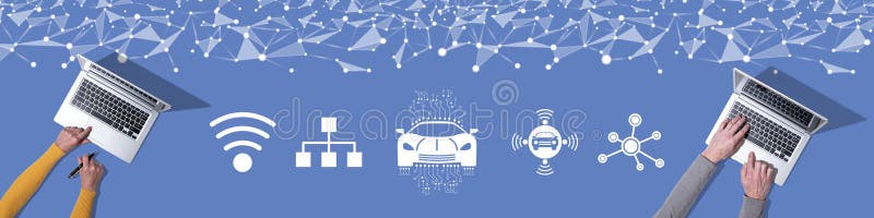 Concept of smart car stock image. Image of self, laptop - 270922159