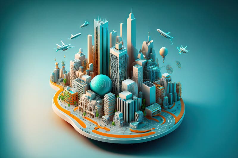 Concept of a Smart City and Communication Network Stock Illustration ... Concept of a Smart City and Communication Network Stock Illustration ...