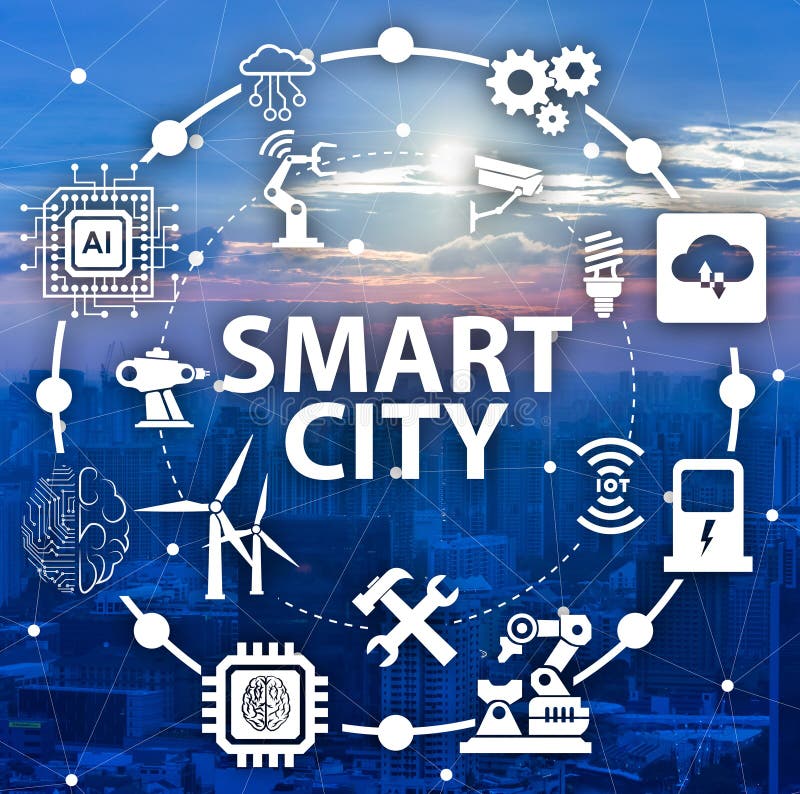 Concept of Smart City and Internet of Things Stock Image - Image of ... Concept of Smart City and Internet of Things Stock Image - Image of ...