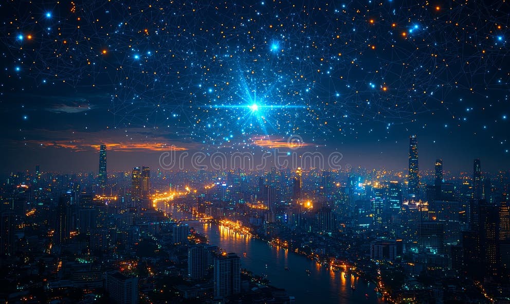 Concept of Smart Cityscape with Wireless Network. Future of ...