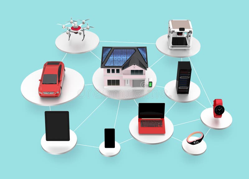Concept of Smart Energy Saving Product Ecosystem Stock Illustration ...