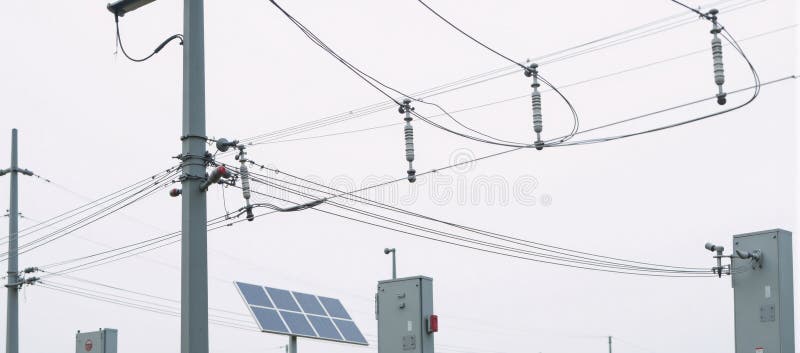 Smart Grid Managing Electricity Distribution Network Stock Illustration ...