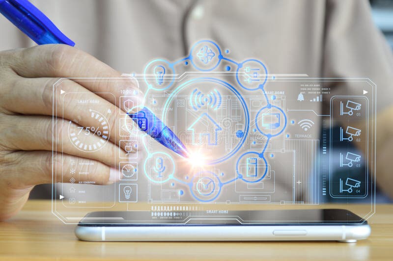 Concept Smart Home Automation Control System Internet Network Concept ...