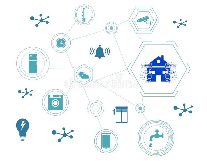 Concept of Home Coverage, Geometric Pattern Stock Illustration ...