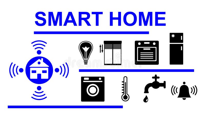 Concept of smart home stock illustration. Illustration of wireless ...