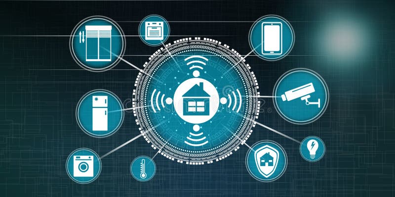 Concept of smart home stock illustration. Illustration of equipment ...