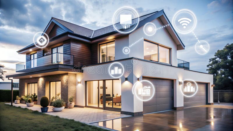Smart Home Isometric Design Style. Concept of Smart House Technology ...
