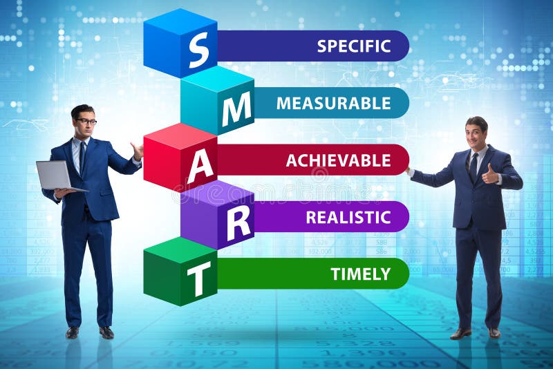 Concept of SMART Objectives in Performance Management Stock Image ...