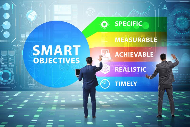 Concept of SMART Objectives in Performance Management Stock Image ...
