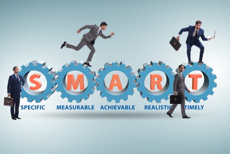 Concept of SMART Objectives in Performance Management Stock Image ...