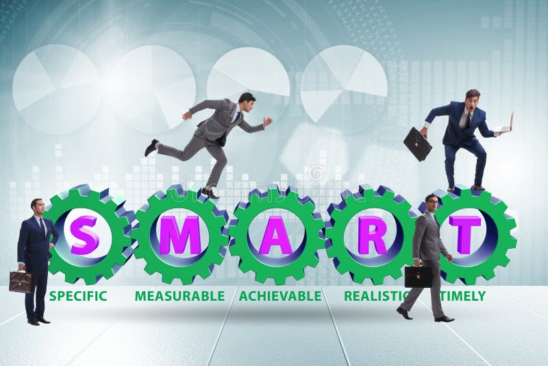 Concept of SMART Objectives in Performance Management Stock Photo ...