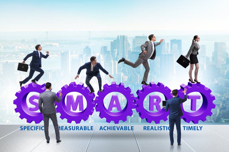 Concept of SMART Objectives in Performance Management Stock Photo ...