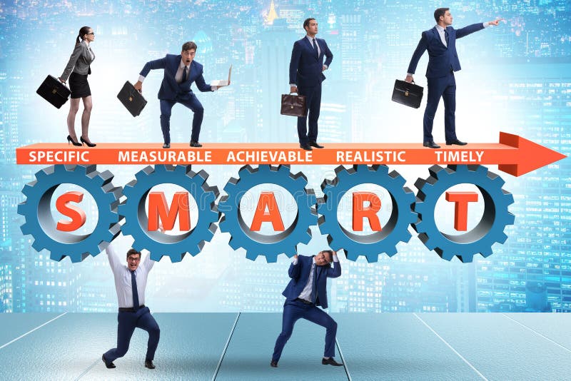 Concept of SMART Objectives in Performance Management Stock Photo ...