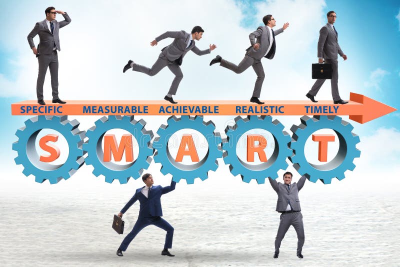 Concept of SMART Objectives in Performance Management Stock Image ...
