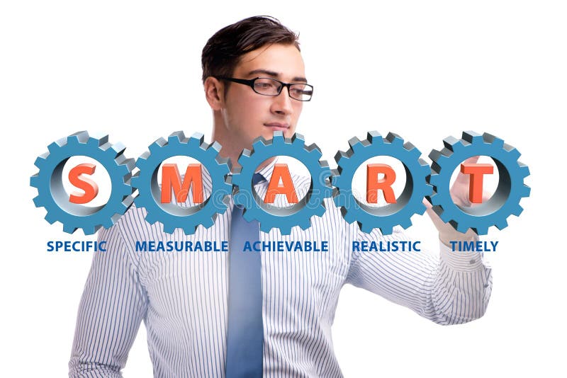 Concept of SMART Objectives in Performance Management Stock Image ...