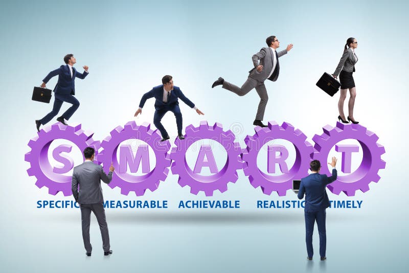 Concept of SMART Objectives in Performance Management Stock Image ...