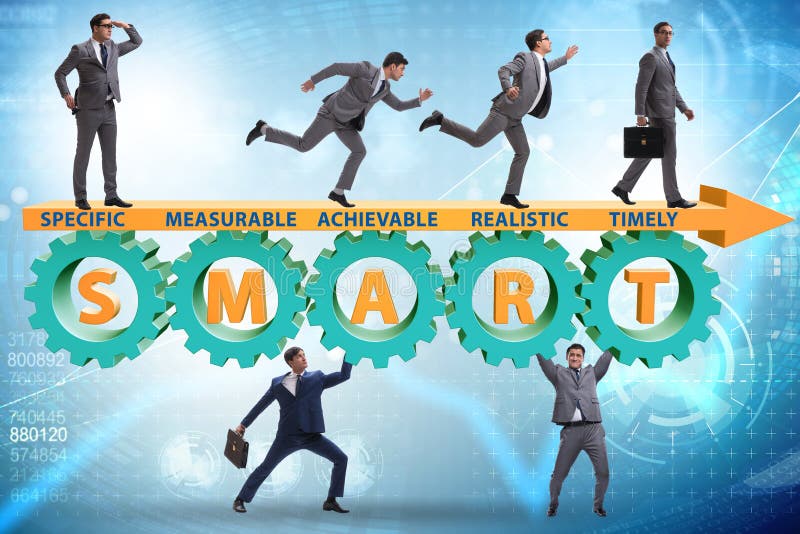 Concept of SMART Objectives in Performance Management Stock Photo ...